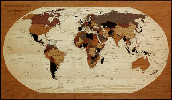Geopolitical world map - Woodmap