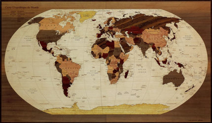 Geopolitical world map - Woodmap