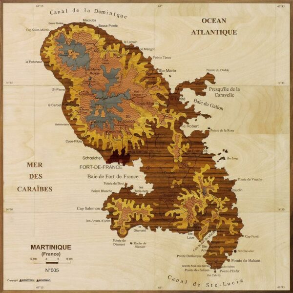 Map of Martinique - Woodmap